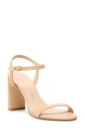 STUART WEITZMAN Babette 85 Ankle Strap Sandal - Adobe