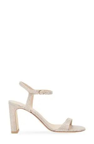 STUART WEITZMAN Babette 85 Ankle Strap Sandal - Poudre