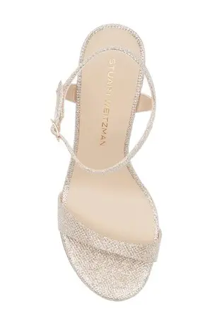 STUART WEITZMAN Babette 85 Ankle Strap Sandal - Poudre