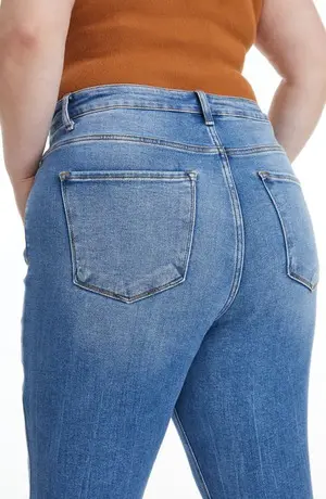 BAYEAS Sarah Ripped High-waist Straight-leg Ankle Jeans