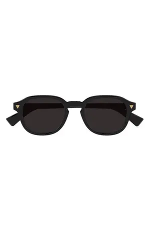 Bottega Veneta 49mm Round Frame Sunglasses