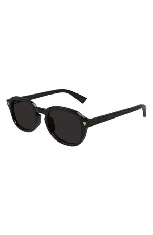 Bottega Veneta 49mm Round Frame Sunglasses