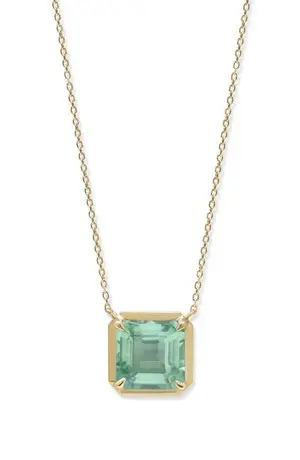 Anzie Cléo Carré Daniela Grande Pendant Necklace - Green