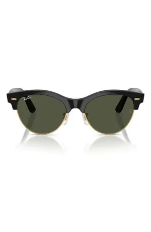 Ray-ban Clubmaster Square Sunglasses - Black And Gold