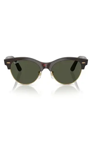 Ray-ban Clubmaster Square Sunglasses - Red Havana On Gold