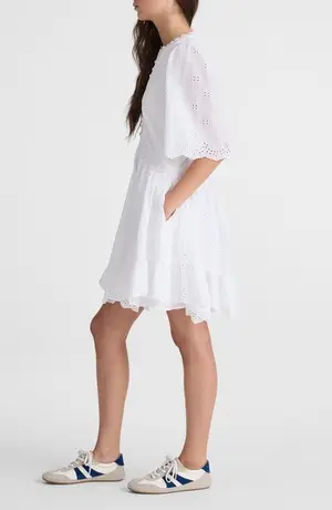 Madewell Eyelet Flutter-sleeve Minidress