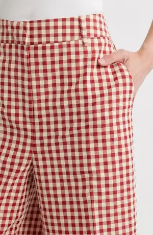 NEXT Gingham Relaxed Wide Leg Pants