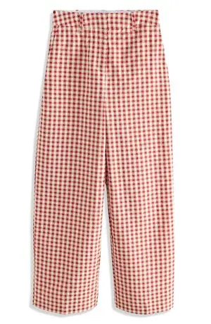NEXT Gingham Relaxed Wide Leg Pants