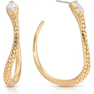 Ettika Serpent Hoop Earrings - Gold