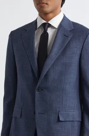 Zegna Crossover Prince Of Wales Check Wool - Blue Navy Check