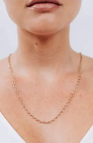 Anzie Rectangle Link Chain Necklace
