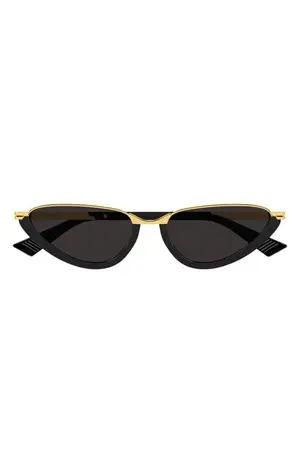 Bottega Veneta 56mm Cat Eye Sunglasses - Black