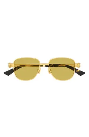 Bottega Veneta 51mm Square Sunglasses - Gold