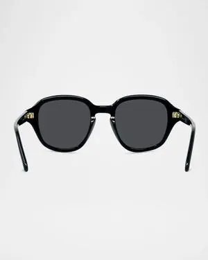 Loewe Slim Square Sunglasses - Shiny Blacksmoke