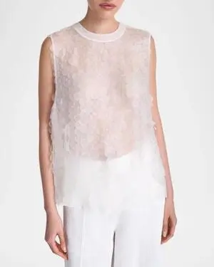 TWP Semi-sheer Paillette Tank Top