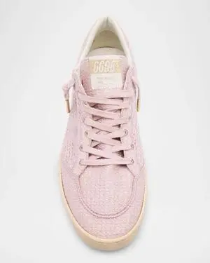 GOLDEN GOOSE Ball Star Embroidered Low-top Sneakers - Light Pink