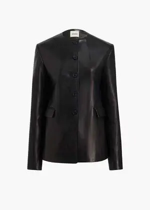 Khaite Jameson Leather Jacket - Black