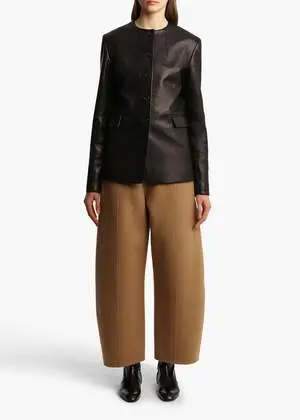 Khaite Jameson Leather Jacket - Black