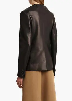Khaite Jameson Leather Jacket - Black