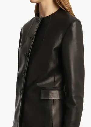 Khaite Jameson Leather Jacket - Black