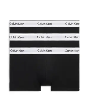 Calvin Klein Low Rise Trunks, Pack Of 3 - Black