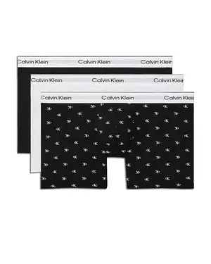 Calvin Klein Low Rise Trunks, Pack Of 3 - Black/white