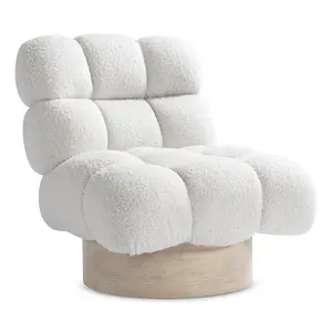 BERNHARDT Nico Fabric Swivel Chair - - White