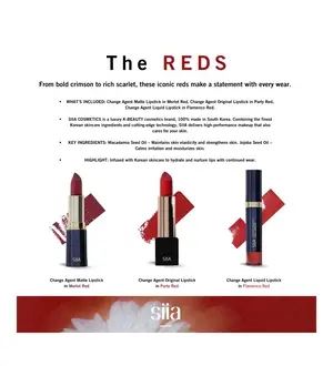 SIIA COSMETICS 3-pc. The Reds Set - Red