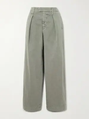 SLVRLAKE Pleated Wide-leg Cotton Pants
