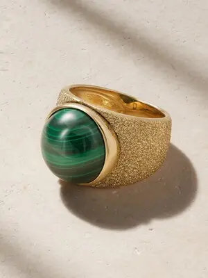Carolina Bucci Downtown 18-karat Malachite Ring - Gold