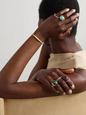 Carolina Bucci Downtown 18-karat Malachite Ring