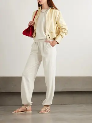 Eterne Vinny Embroidered Tapered Track Pants - Neutrals