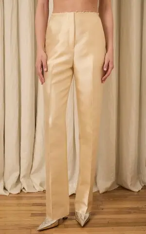 LEIN Ophelia Slim Leg Pant In Silk/wool - Off-white