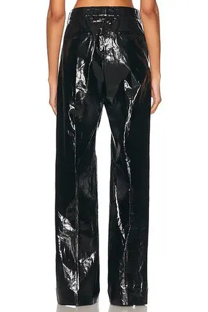 JIL SANDER Faux Patent Leather Tapered Trouser