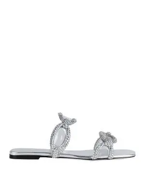 Valentino Garavani Sandals With Crystals - Silver