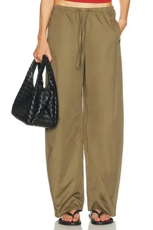 EAVES Lana Barrel Leg Pant - Capers