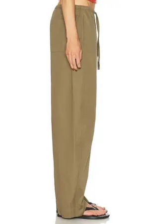 EAVES Lana Barrel Leg Pant - Capers