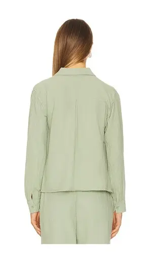 BOBI Cropped Button-up Shirt