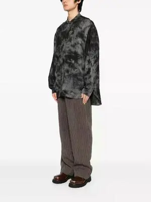 CALMLENCE Striped Shirt - Grey