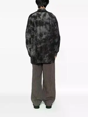 CALMLENCE Striped Shirt - Grey