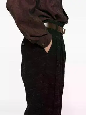CALMLENCE Triple Pleated Tapered Trousers