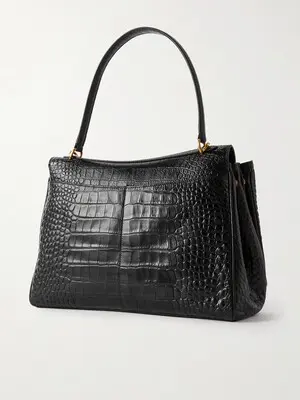 Balenciaga Rodeo Medium Croc-effect Leather Tote