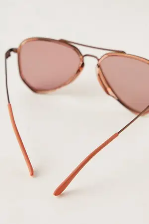 SUNSKI Astra Aviator Sunglasses - Wire Tort Bronze