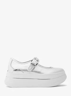 Michael Kors Hayes Metallic Leather Mary Jane Sneakers