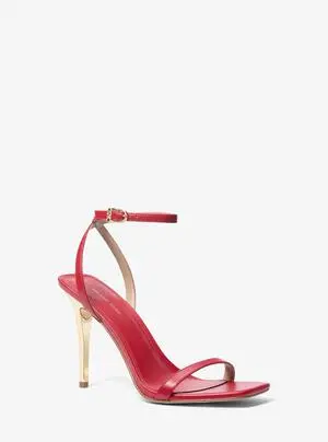 Michael Kors Liana Leather Sandal - Red
