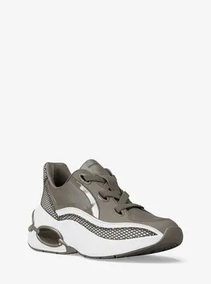 Michael Kors Toni Mixed-media Sneakers - Natural