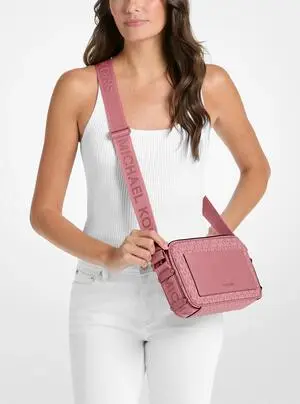 Michael Kors Maeve Large Signature Logo Crossbody Bag - Pink
