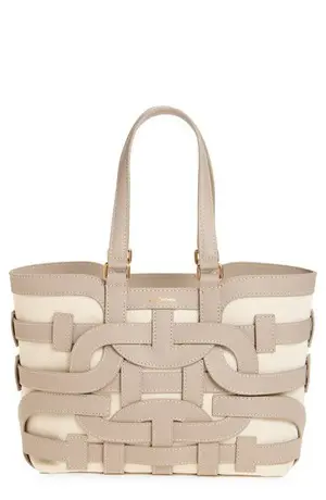 Sam Edelman Small Bay Leather Tote - Light Taupe