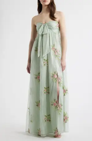 LULUS Lulus Fiona Floral Embroidered Dress