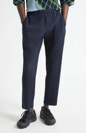 Issey Miyake Basics Pleated Straight Leg Pants